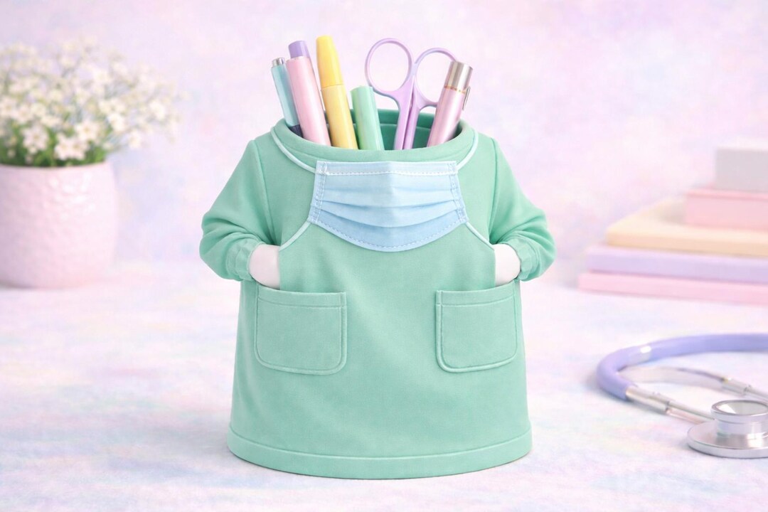 3D Printed Scrubs Pen Holder – Novelty Nurse Desk Organizer (STL File ...