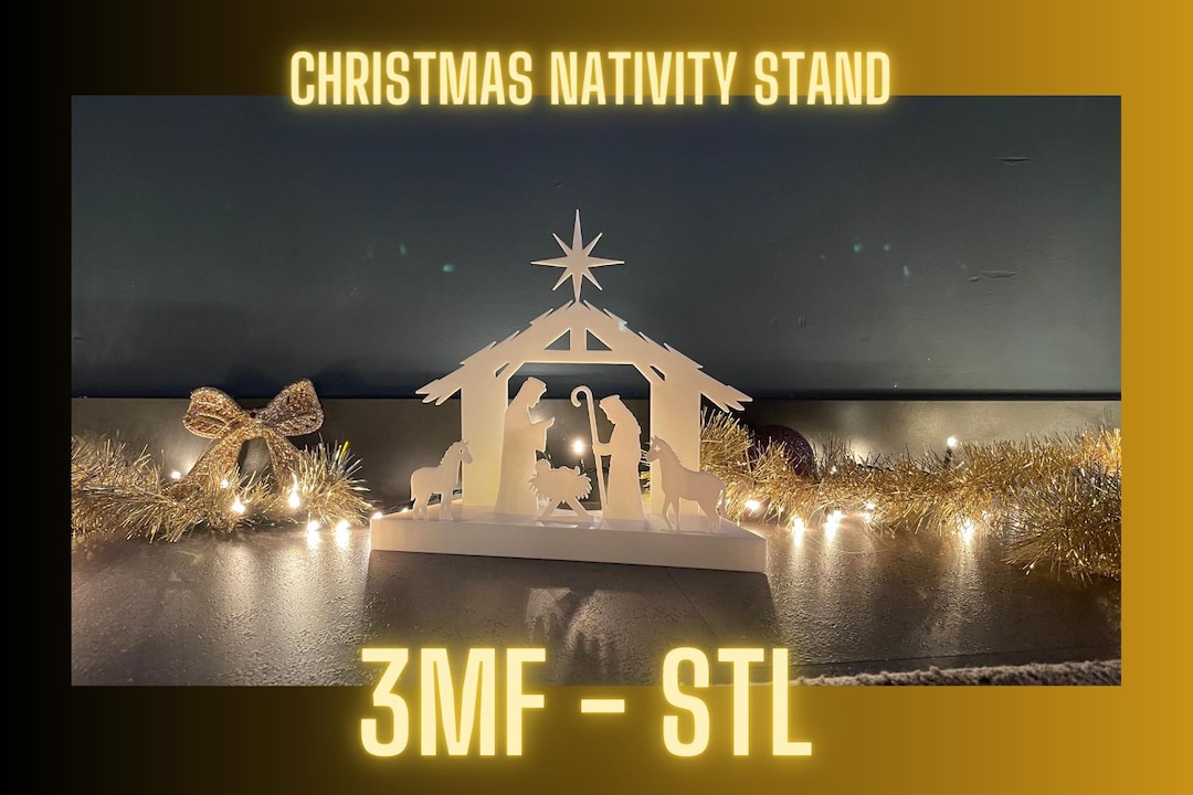 3D Christmas Light Stand Nativity Scene - STL & 3MF Christmas Design - Etsy