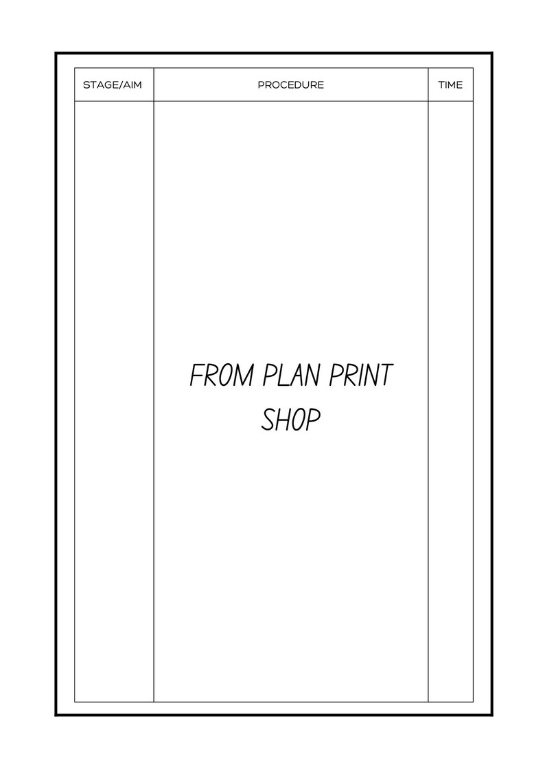 Lesson Plan Template for ESL/TEFL Teachers Lesson Plan Printable ...