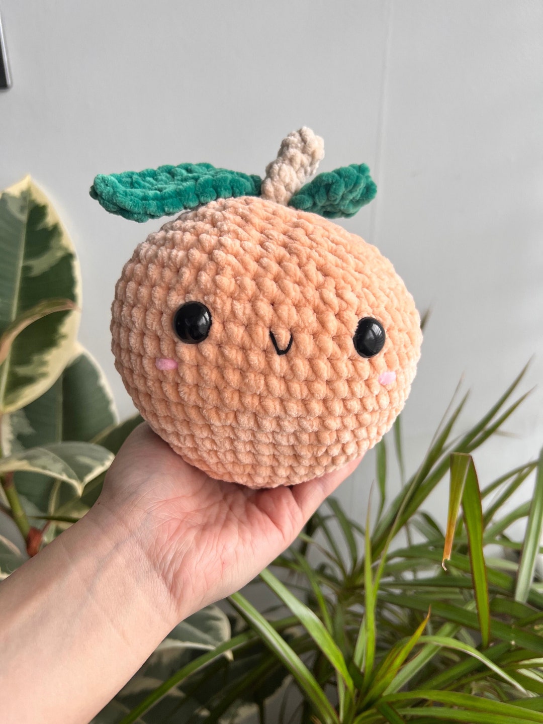 Super Soft Cute Handmade Crochet PEACH Plushie High Quality Plush Gift ...