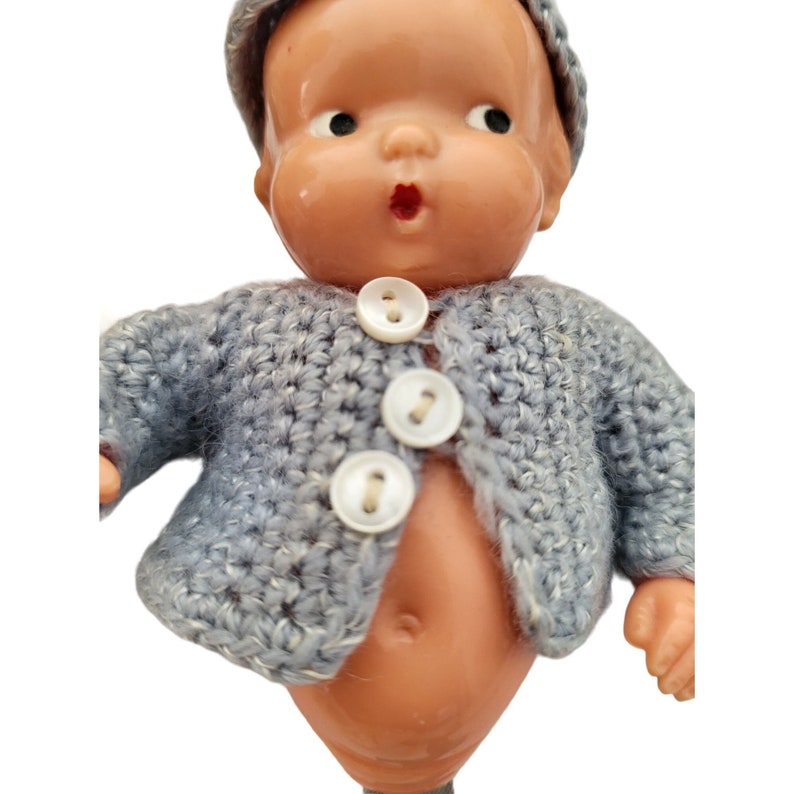 2 Vintage Irwin USA Made Side Eye Mini Kewpie Baby Doll Crochet in ...