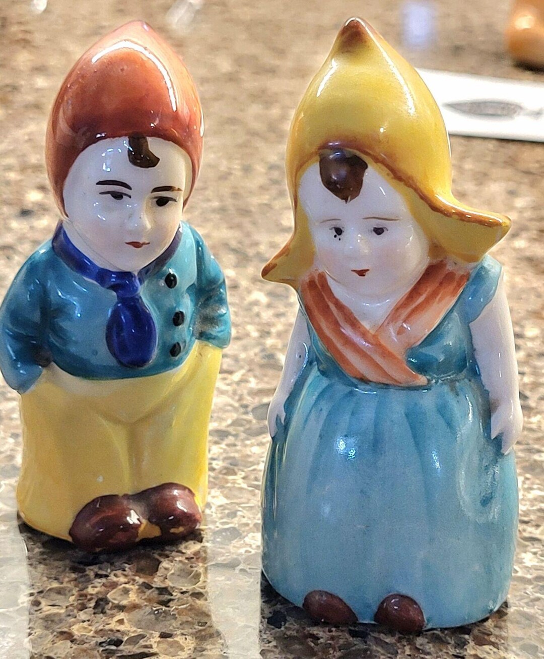 MCM Novelty Traditional Folk Boy and Girl Handpainted Salt and Pepper ...