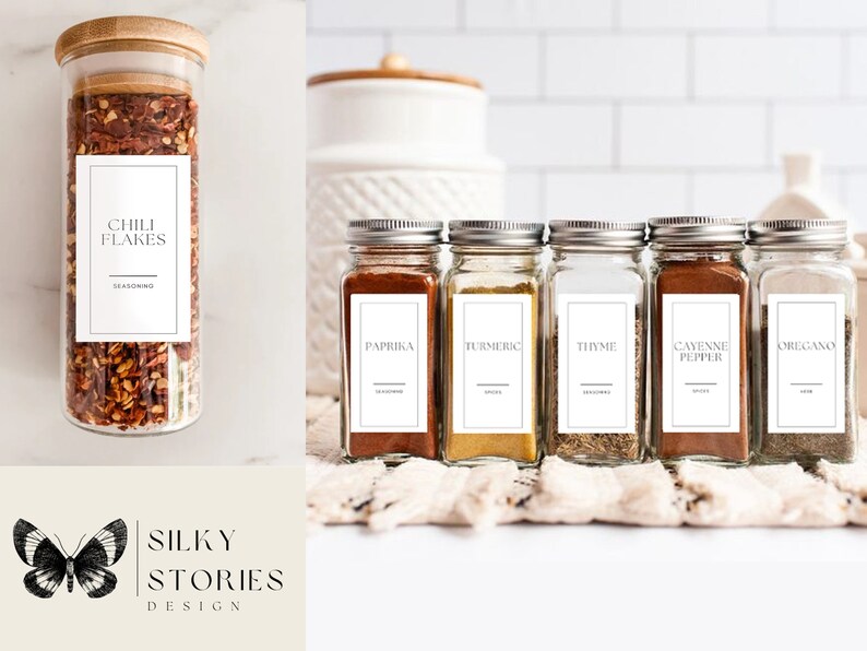 Printable Minimalist Pantry Label Set: Kitchen Organization Stickers ...