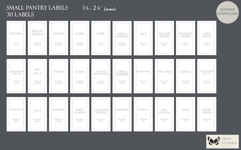 Printable Minimalist Pantry Label Set - Customizable Household Labels ...