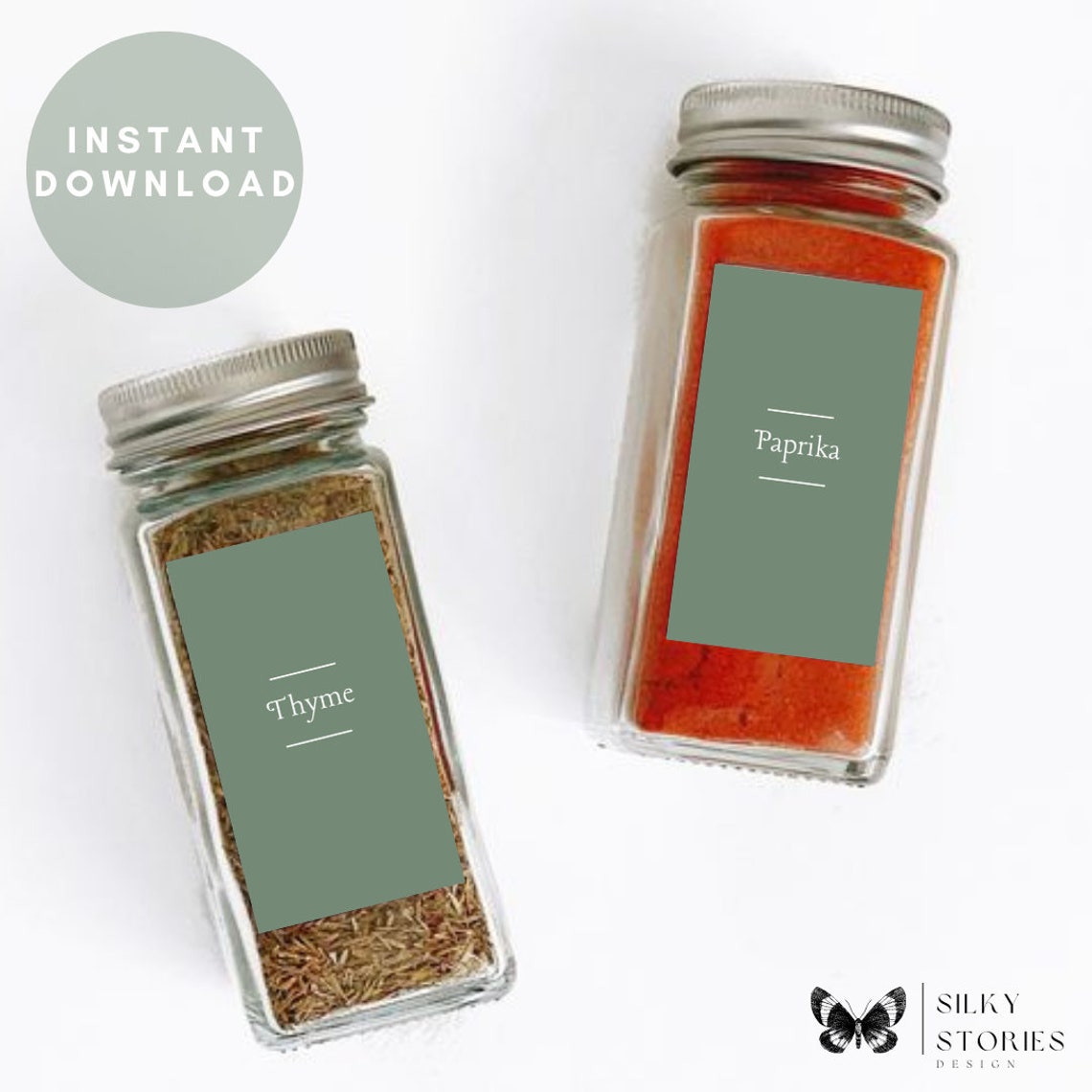 Printable Pantry Labels, Spice Label Set, Printable Kitchen Labels ...