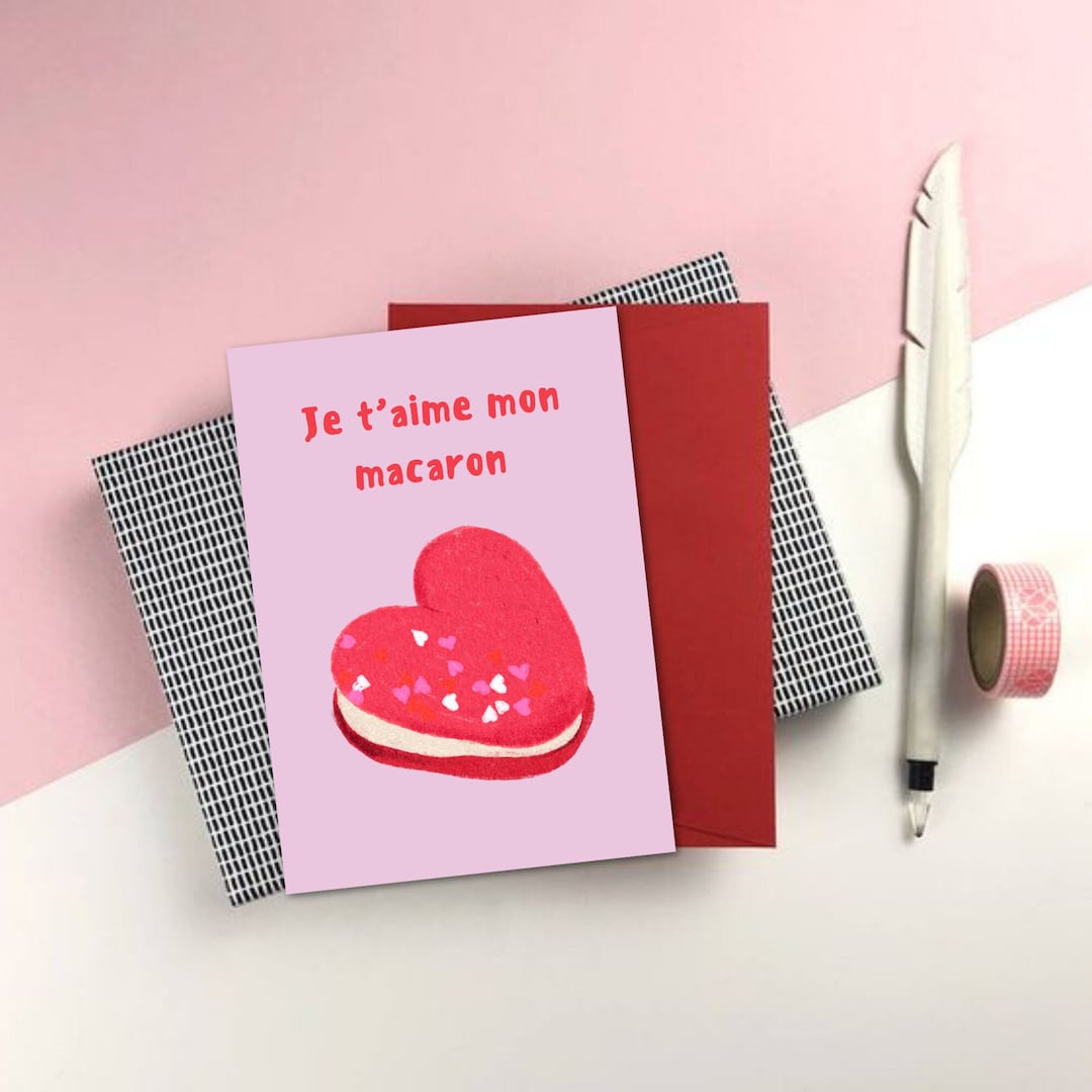 French Anniversary Card, Printable Love Card, Romantic Card in French ...