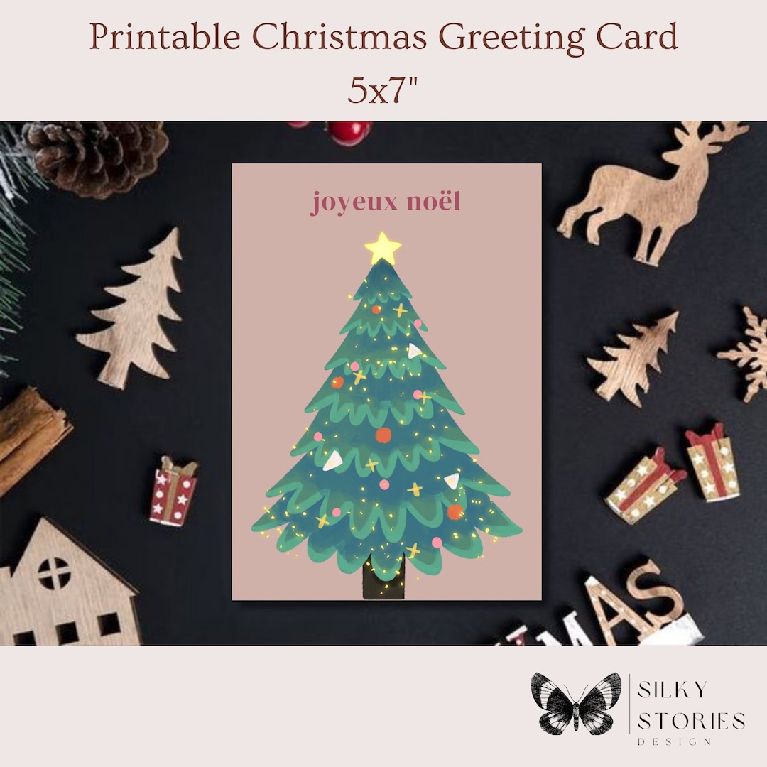 Christmas Card Printable Christmas Card Christmas Card in - Etsy