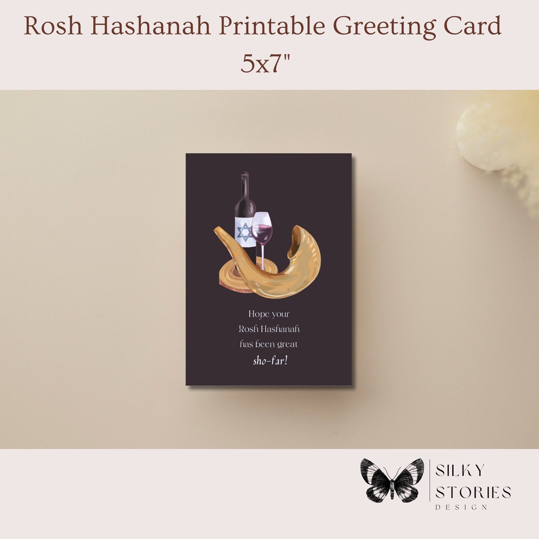 Printable Rosh Hashanah Card Jewish New Year Card Digital - Etsy