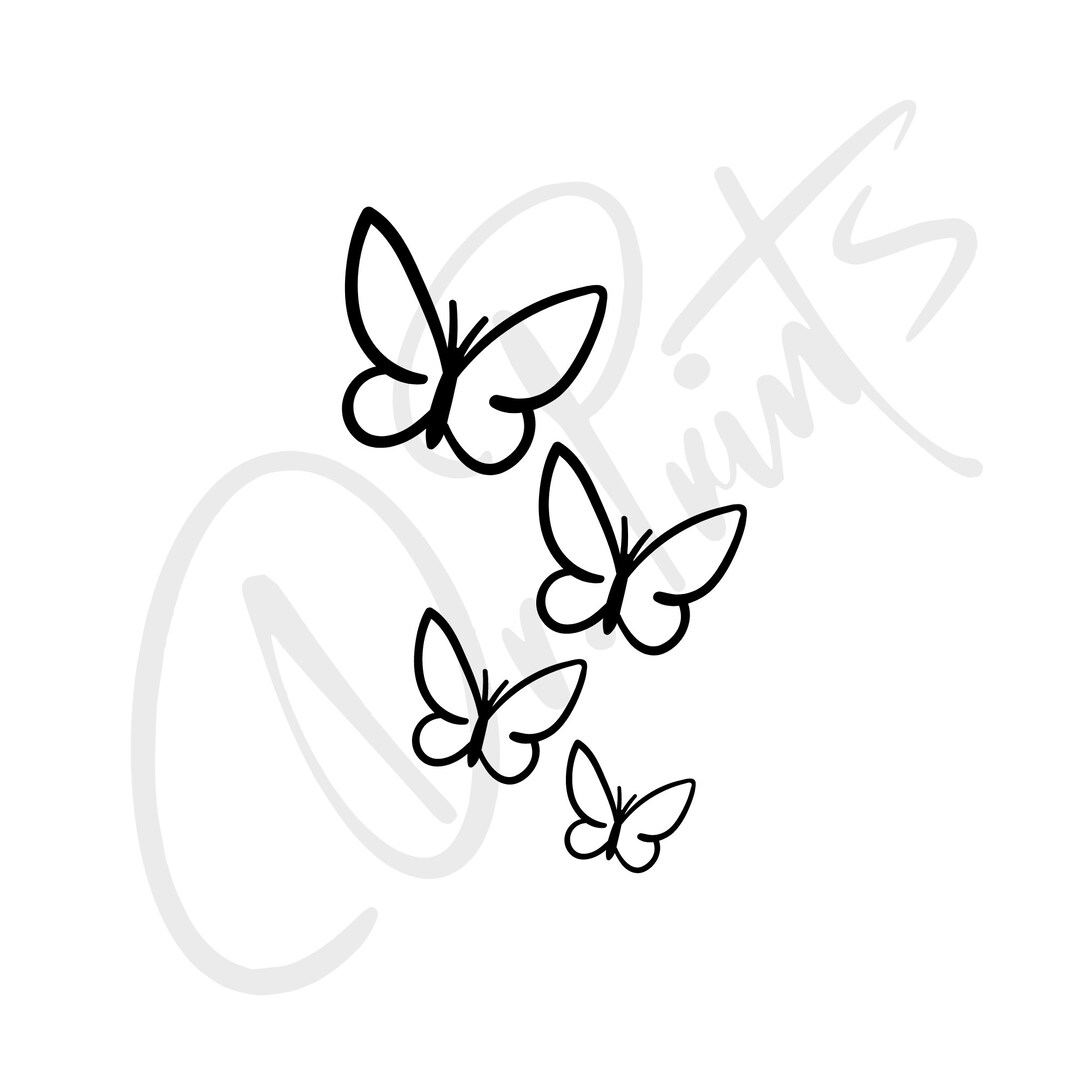 Butterfly Decal Butterfly Set Decal Butterfly Car Sticker Butterfly Car ...