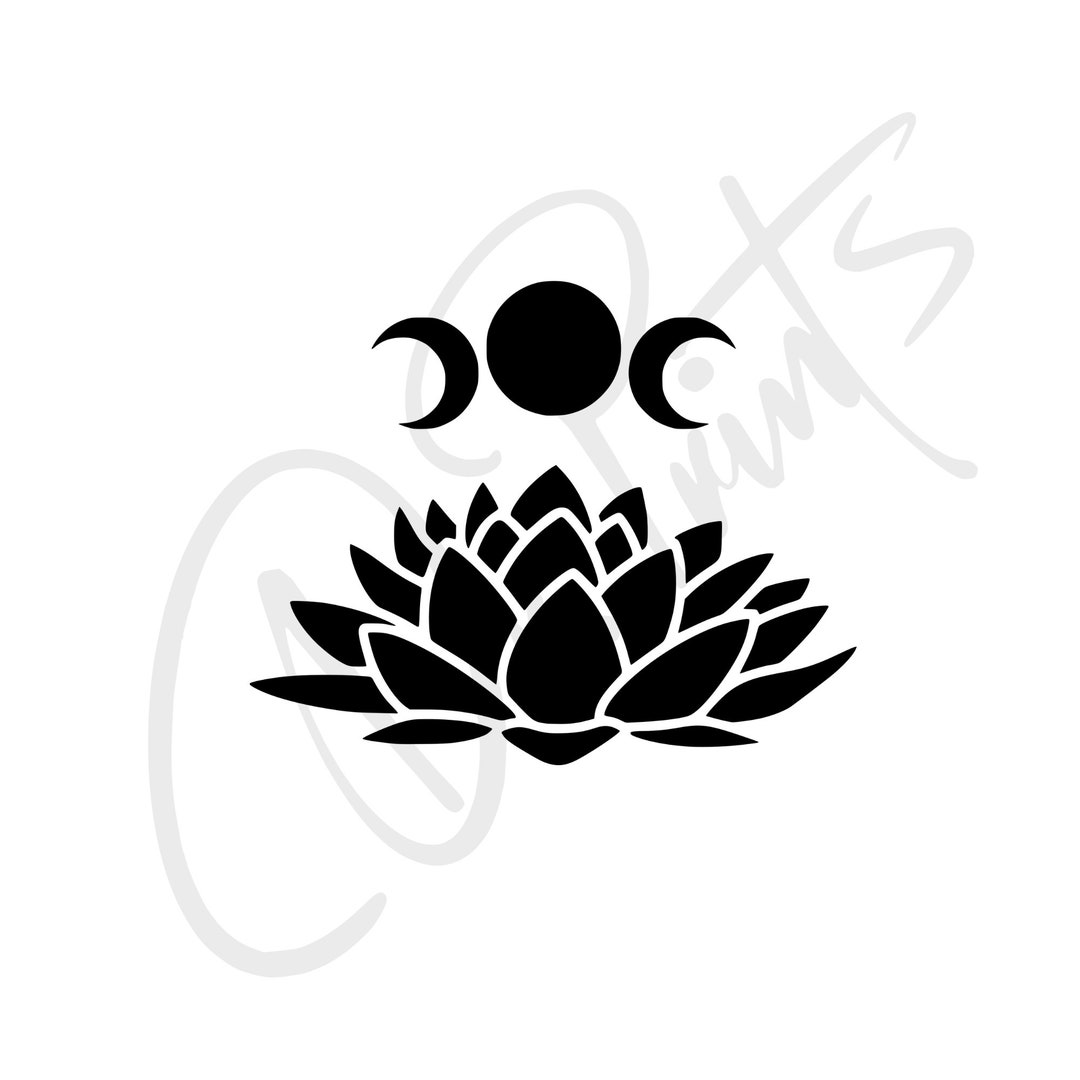 Lotus Car Decal Lotus Car Sticker Lotus and Moon Decal Lotus and Moon ...