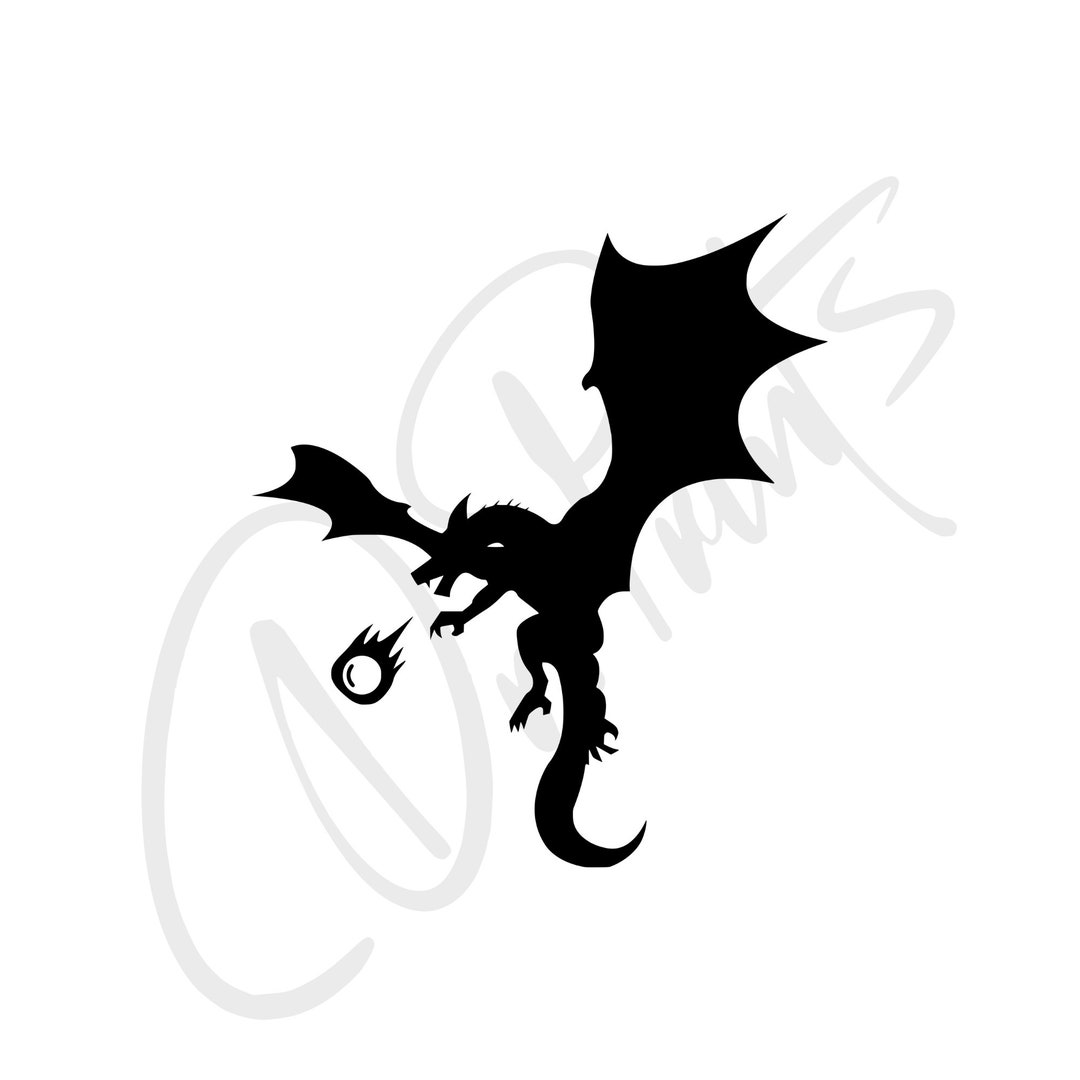 Dragon Decal Dragon Car Decal Dragon Flame Dragon Spits Fire Decal ...