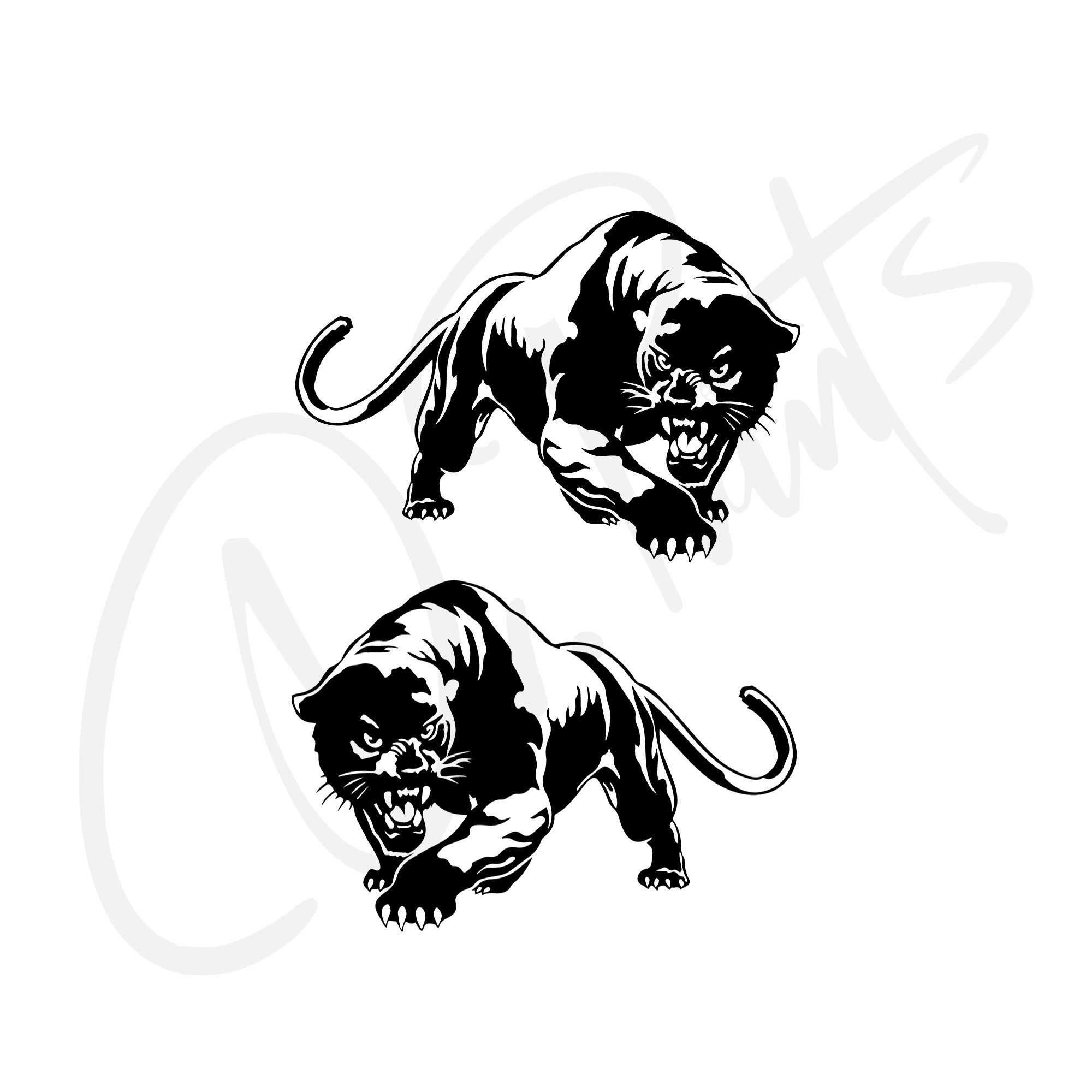 Panther Decal Panther Car Sticker Panther Set Car Sticker Panther Set ...