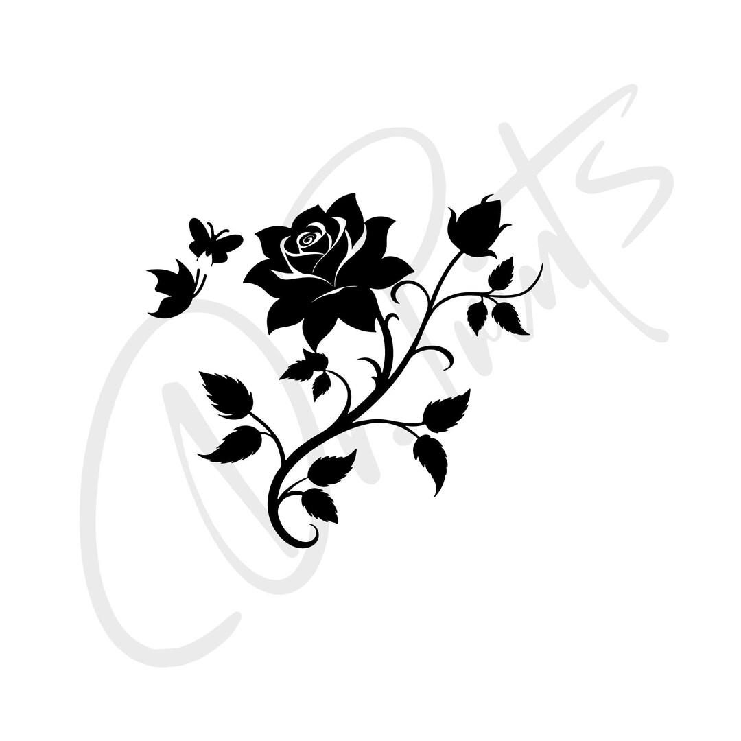 Flower Car Sticker Set of 2 Rose Car Sticker Waterproof Rose Decal Rose ...