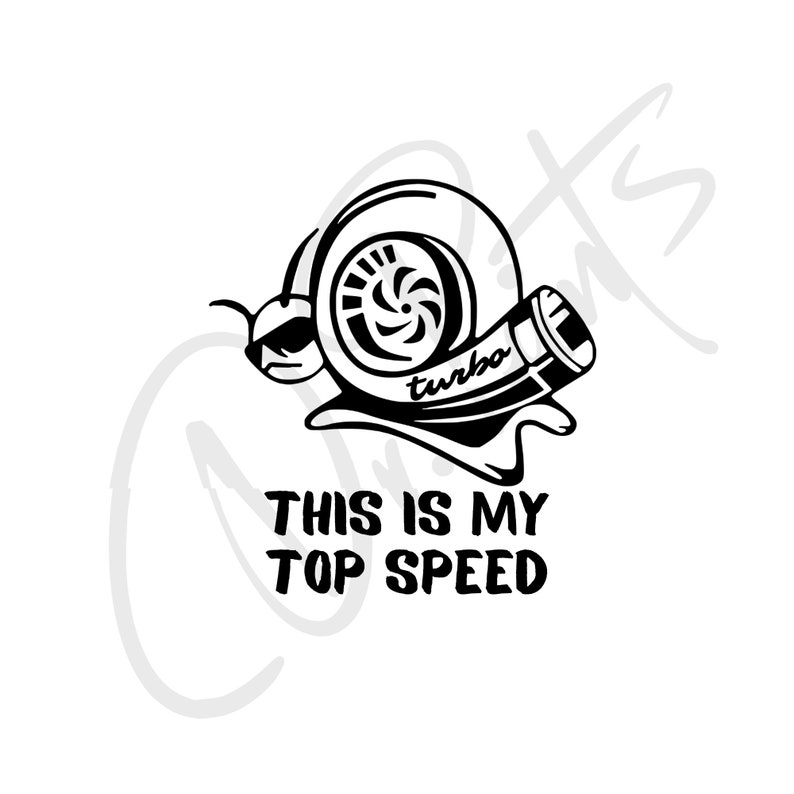 This is My Top Speed Decal Das Ist Mein Top Speed Autoaufkleber Snail ...