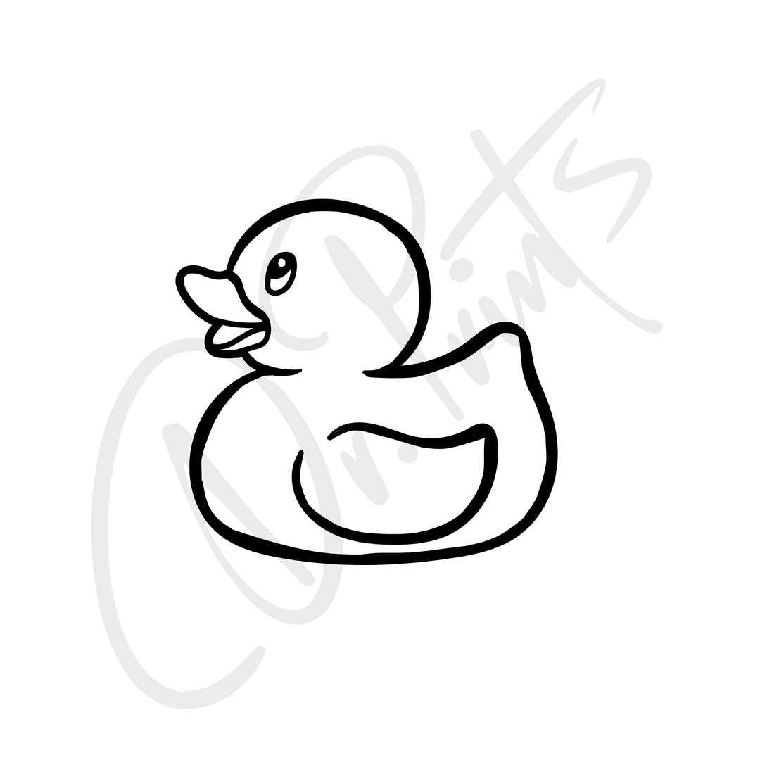 Duck Decal Duck Sticker Duck Car Decal Duck Car Sticker Cute Duck Car ...