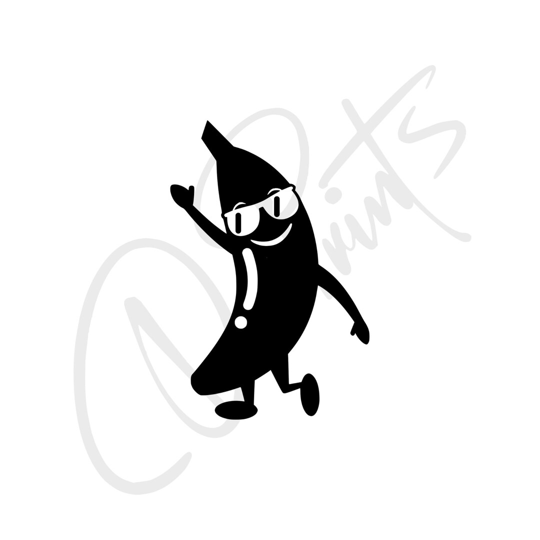 Banana Decal Banana Sticker Funny Banana Decal Funny Banana Sticker ...