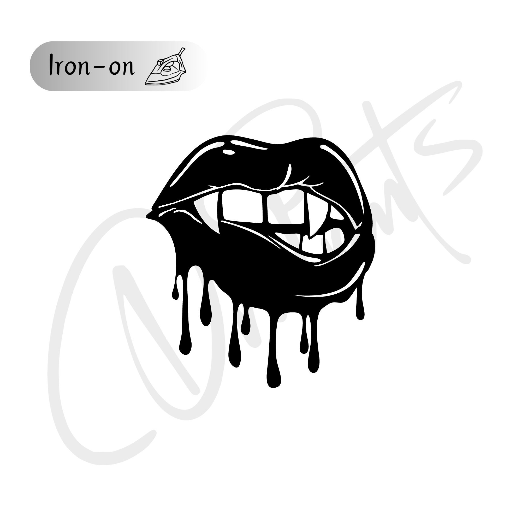 Lips Iron on Decal Dripping Lips Iron on Lips Iron-on Transfer Decal ...