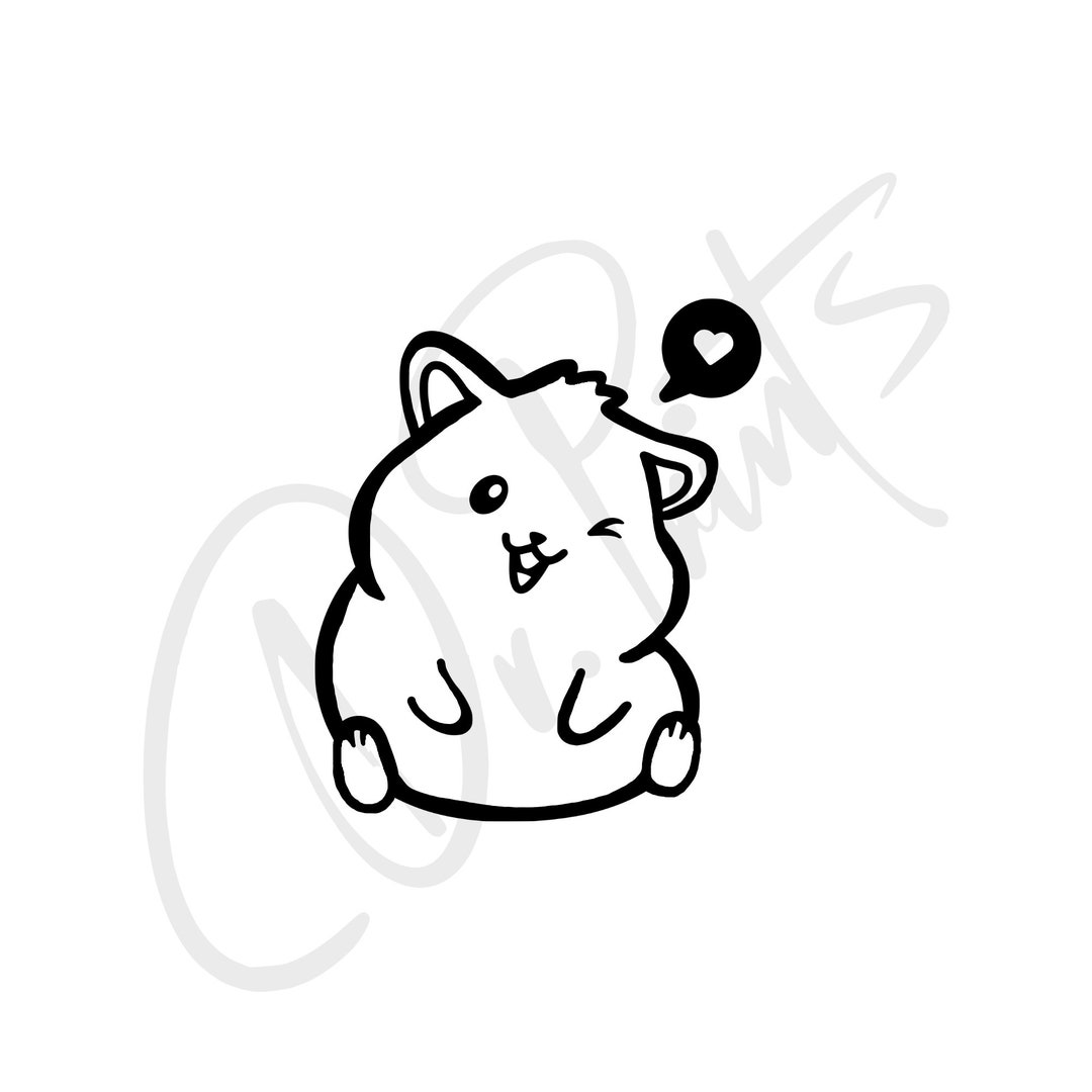 Hamster Decal Hamster Sticker Hamster Car Decal Hamster Car Sticker ...
