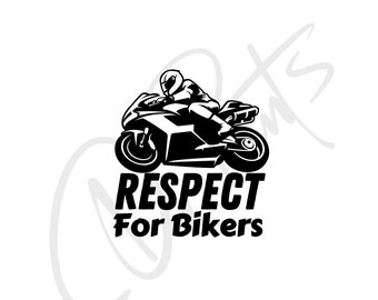 Respect for Bikers Sticker Vinyl Decal Bumper Sticker Jcreatenz - Etsy