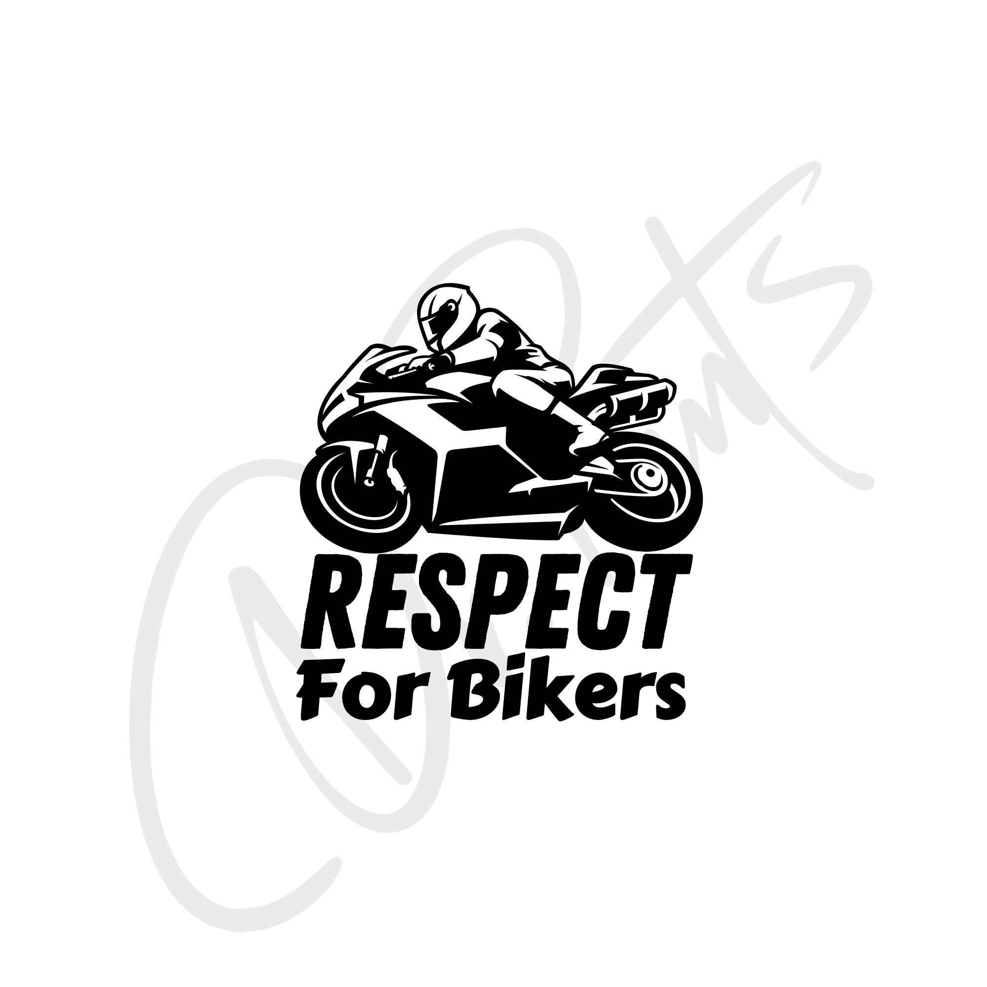 Respect for Bikers Decal Respect for Bikers Car Sticker Biker Decal ...