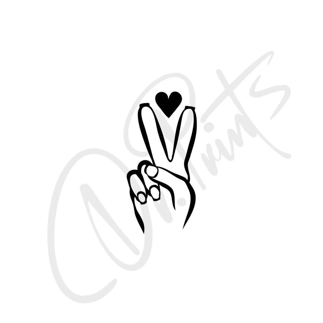 Peace Sign Decal Peace Fingers Peace Woman Peace Car Sticker Peace Car ...