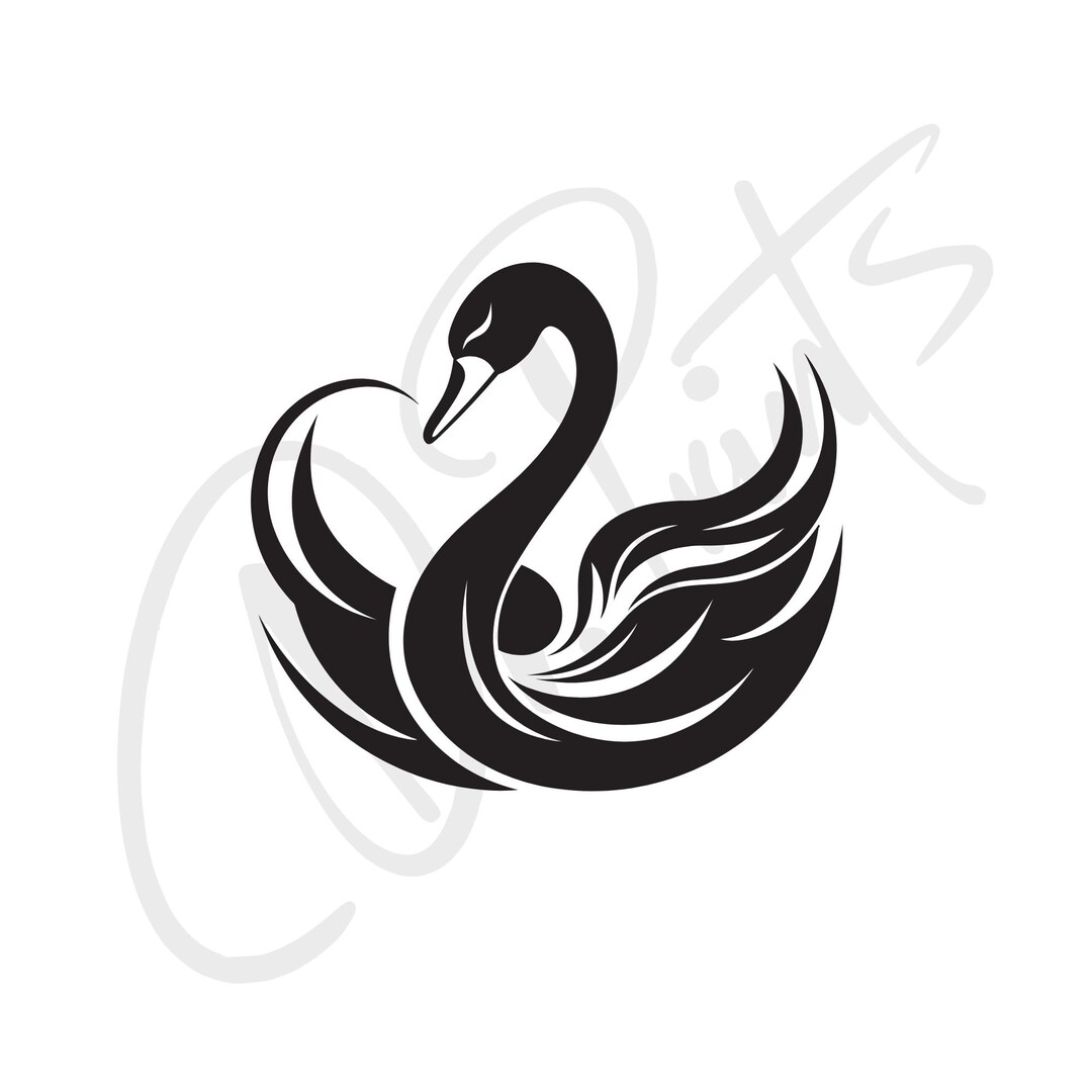 Swan Decal Swan Sticker Swan Car Decal Swan Car Sticker - Etsy