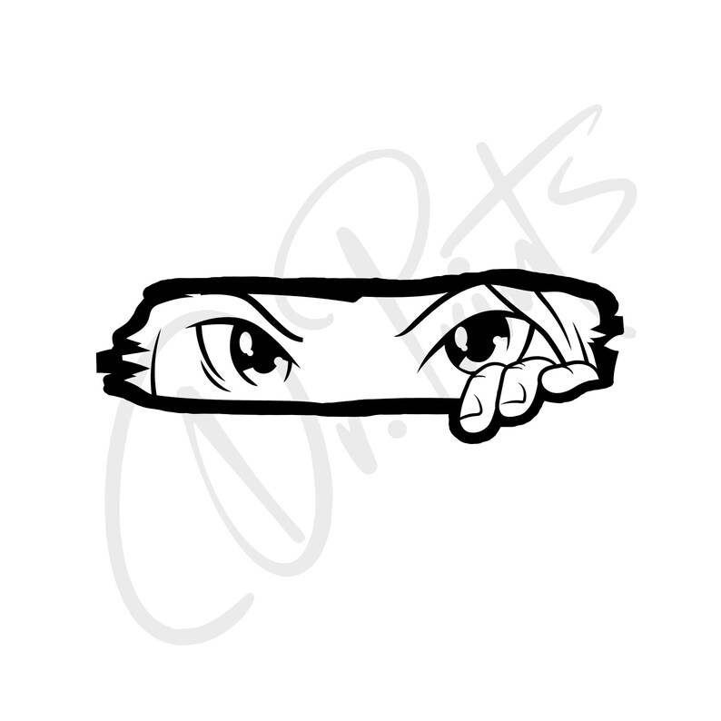Anime Eyes Decal Anime Decal Anime Hiding Decal Anime Hide Decal Anime ...