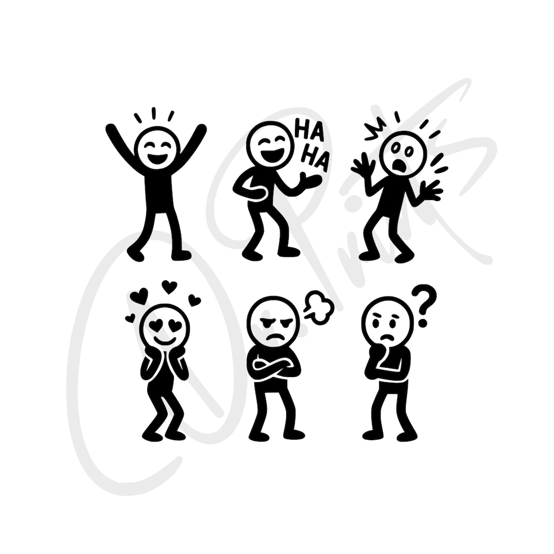 Stick Sticker Stickman Sticker Happy Stickman Angry Stickman Laughing ...