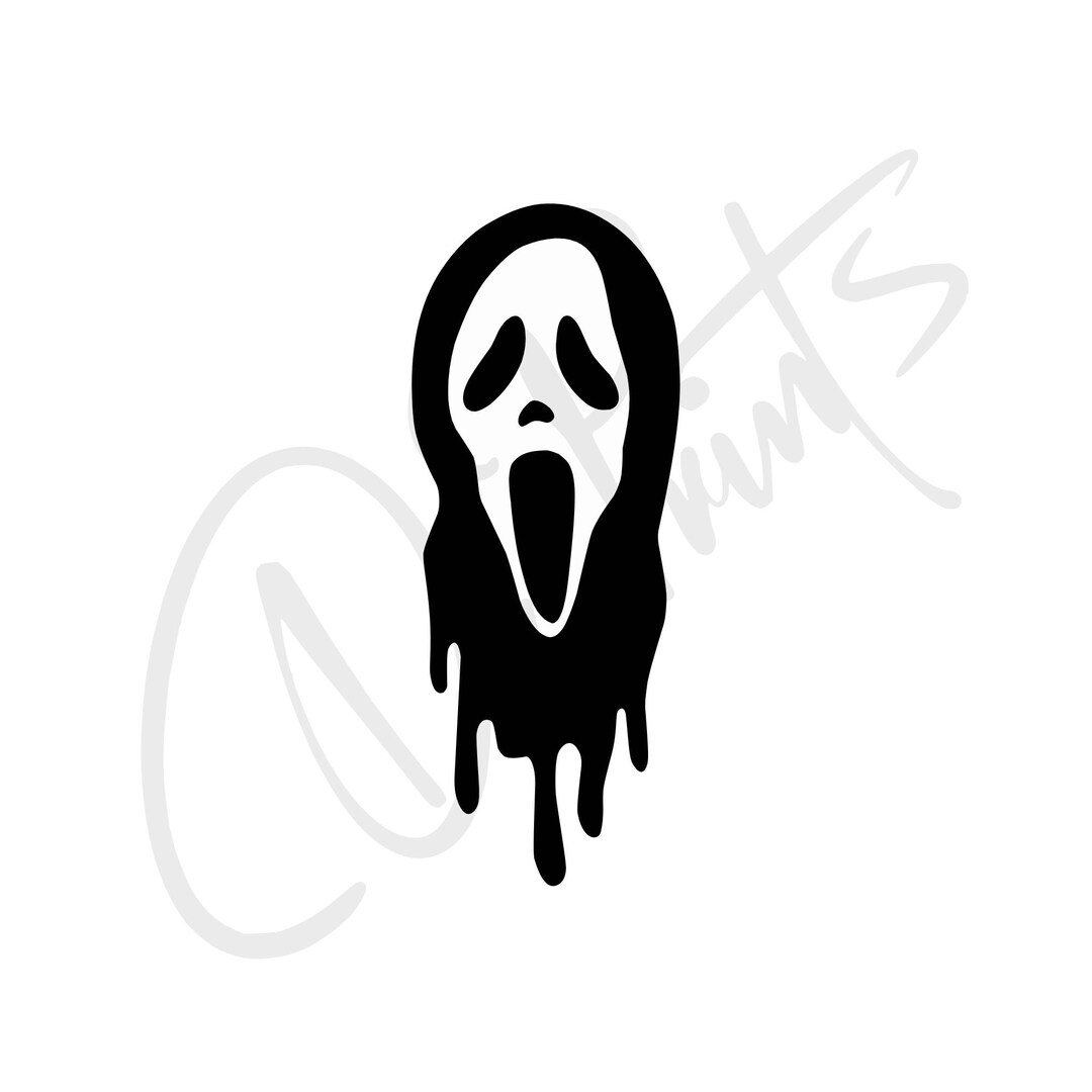 Halloween Mask Decal Halloween Mask Sticker Scary Mask Decal Scary Mask ...