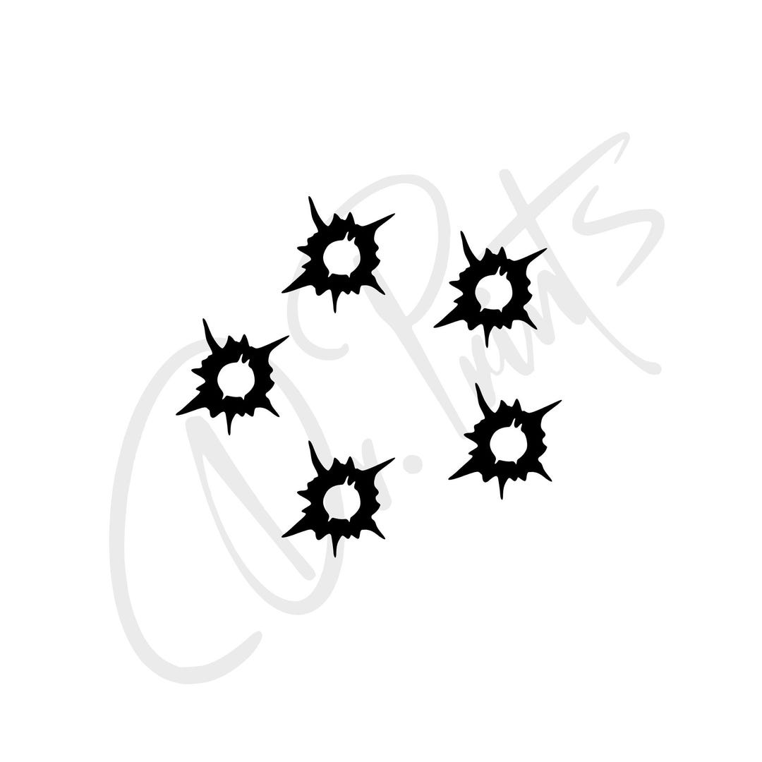 Bullets Hole Vinyl Sticker Car Body Damage Look Bullet Impact Decal ...