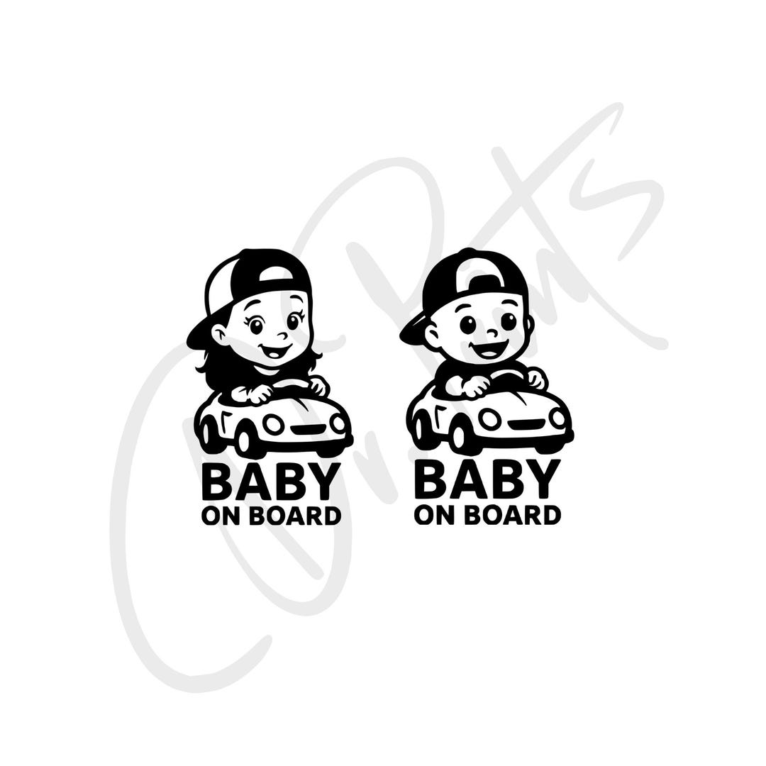 Baby Sticker Kid in Car Baby Car Sticker Kid Car Sticker Girl Car ...