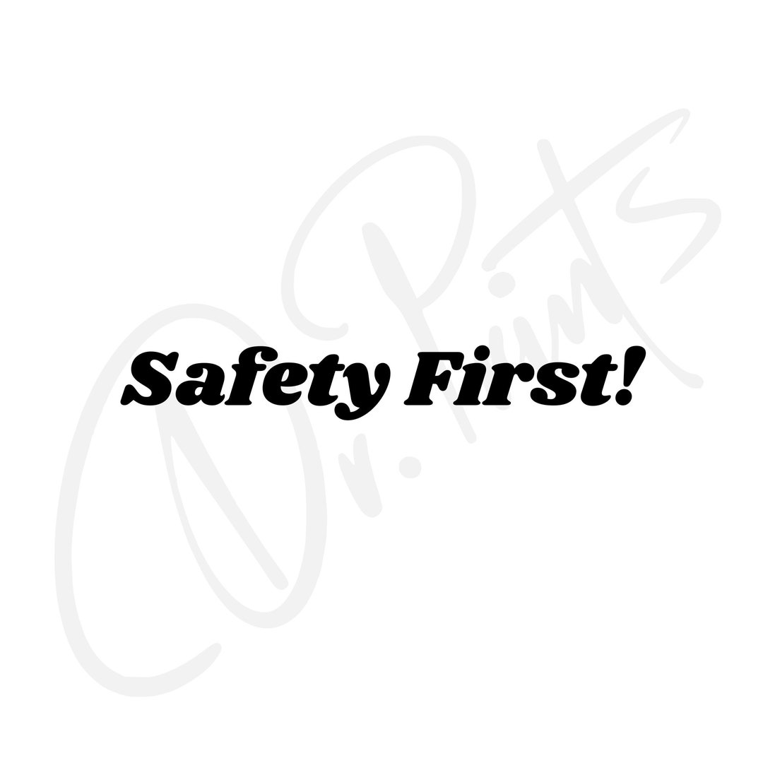 Safety First Car Sticker Safety in Car Safety Sticker Safety Car ...