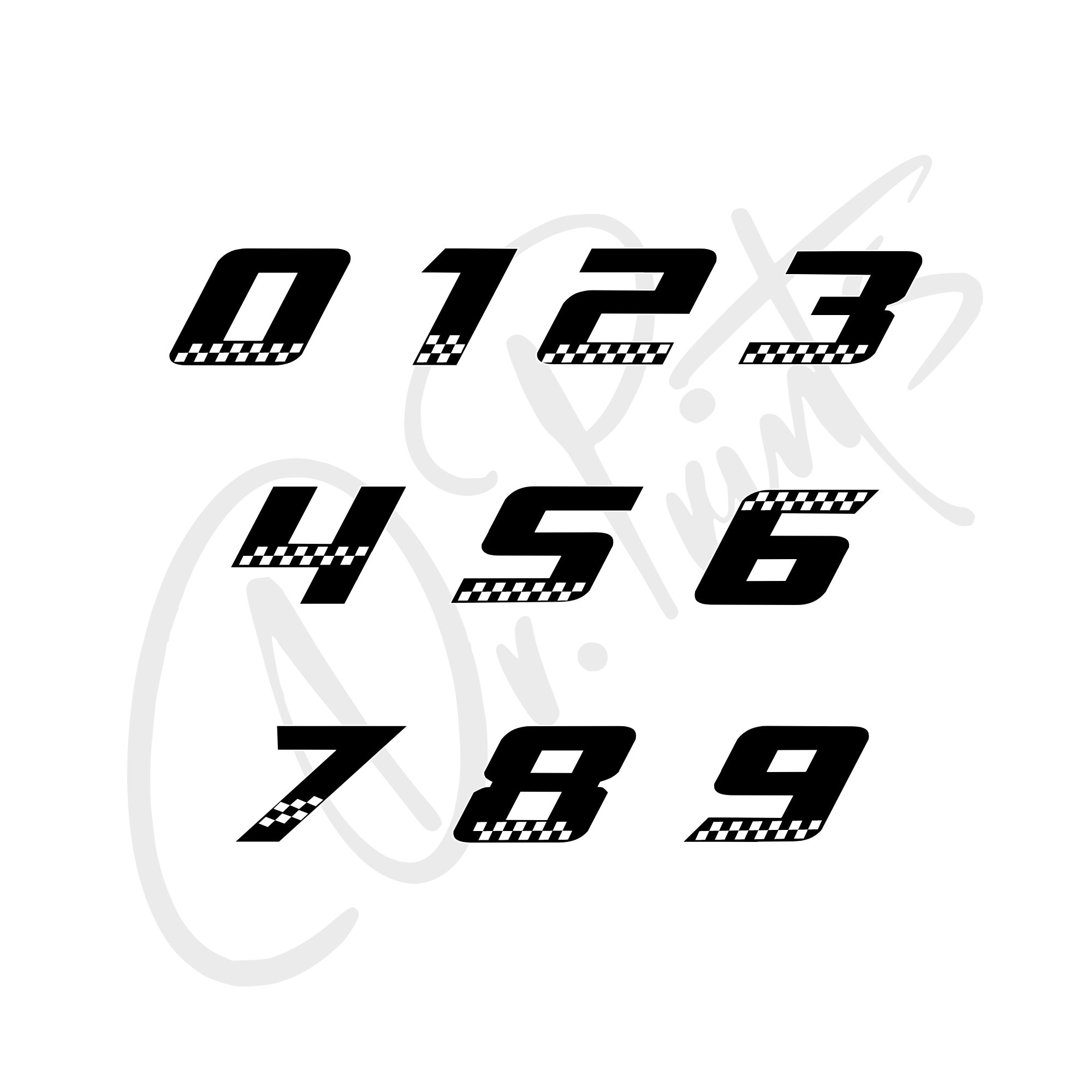 Racing Number Car Decal Racing Number Car Sticker Number Sticker Number ...