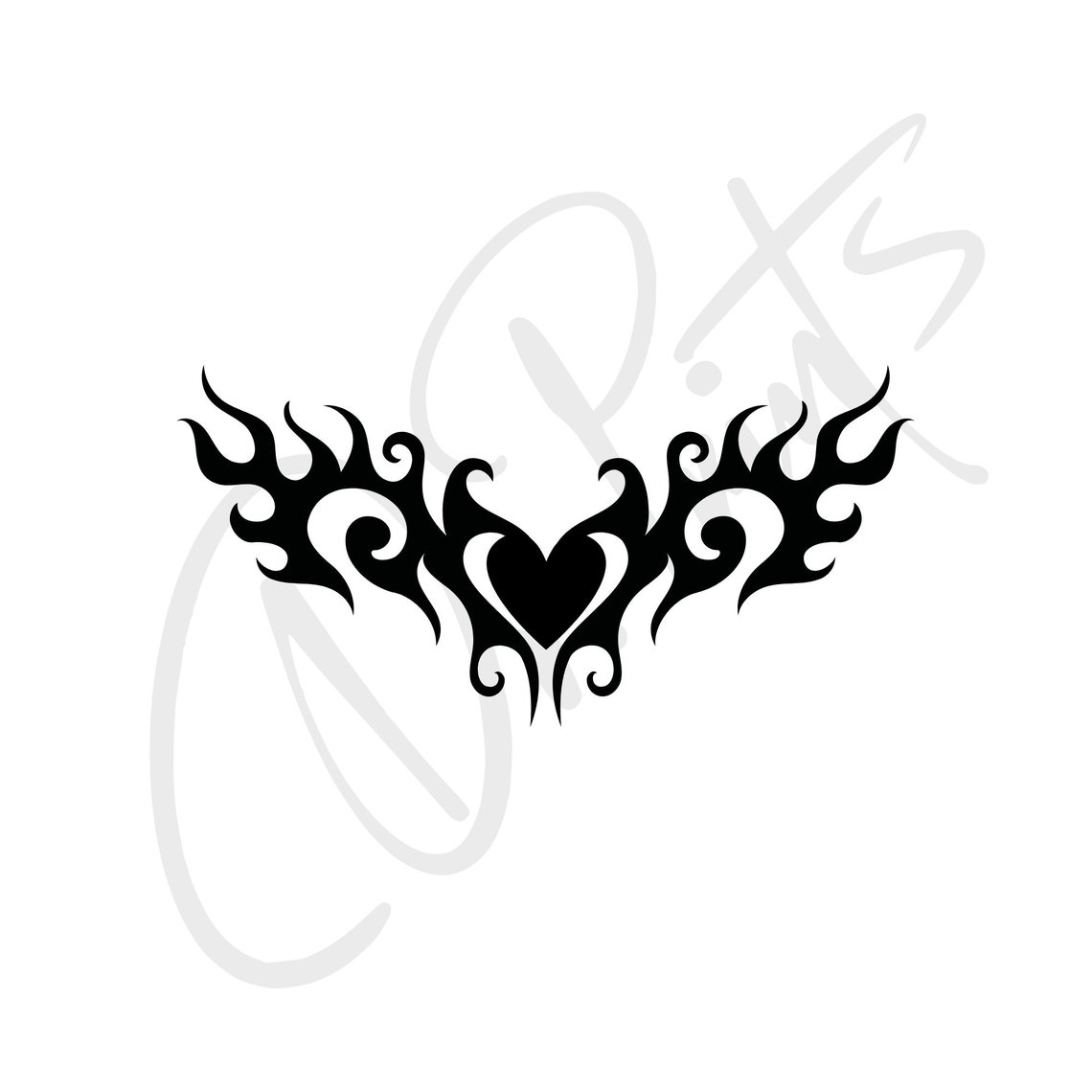 Heart Flame Decal Heart Flame Car Decal Heart Flame Bumper Sticker ...