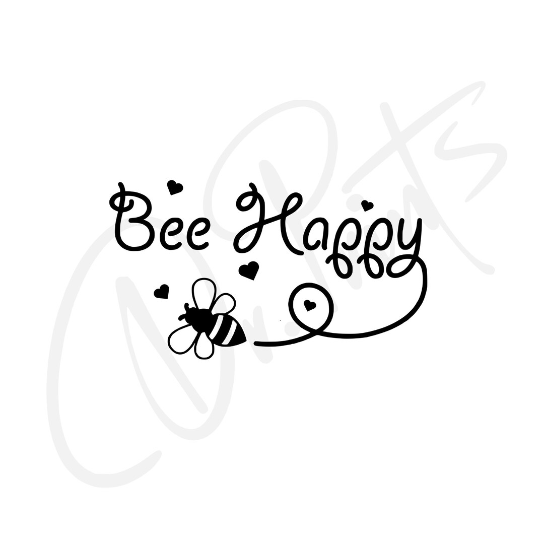 Bee Happy Decal Bee Happy Sticker Bee Happy Decal for Car Bee Sticker ...