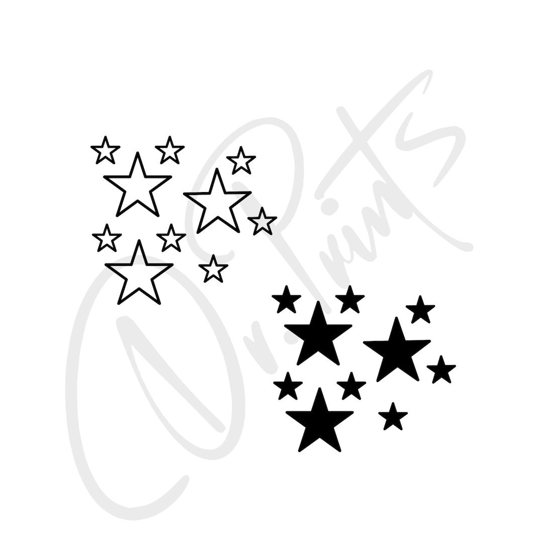 Stars Set Decal Stars Set Car Stickers Bike Decal Bike Sticker Stars ...