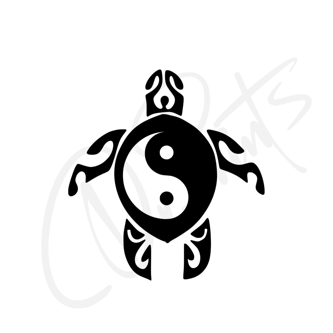 Turtle Decal Turtle Sticker Yin Yang Sticker Yin Yang Decal Yin Yang ...
