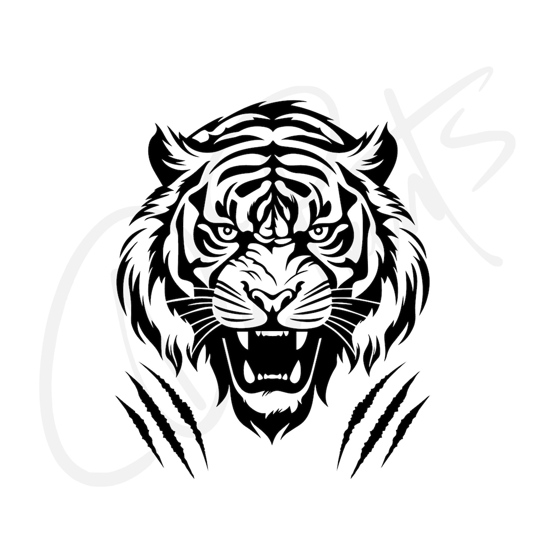Tiger Car Decal Tiger Car Sticker Tiger Scratch Decal Scratch Sticker ...