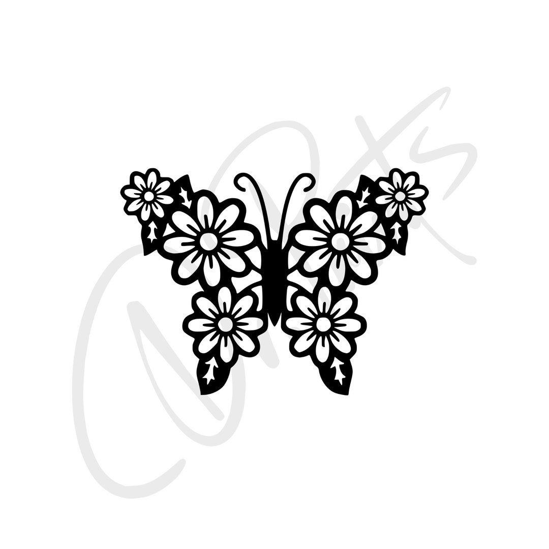 Butterfly Car Decal Butterfly Car Sticker Butterfly Flower Decal ...