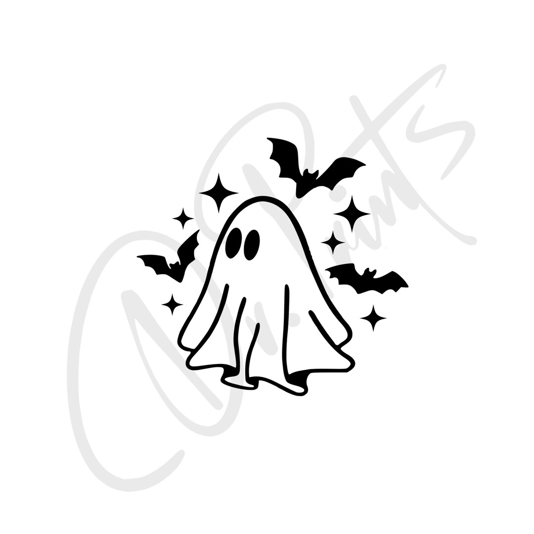 Ghost Car Decal Ghost Car Sticker Ghost and Bats Car Decal Bats Decal ...