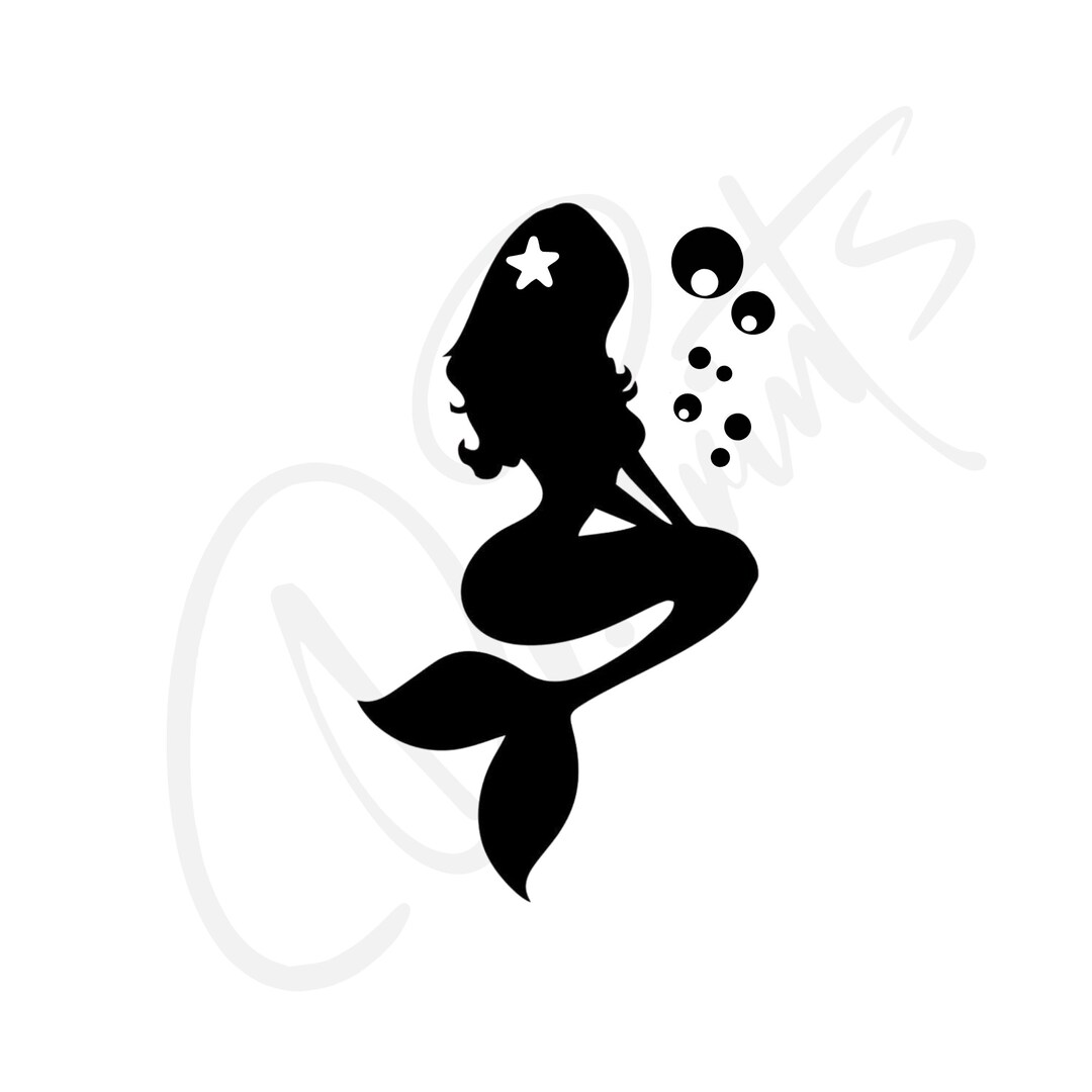 Siren Car Decal Siren Car Sticker Cute Siren Sticker Water Decal Water ...