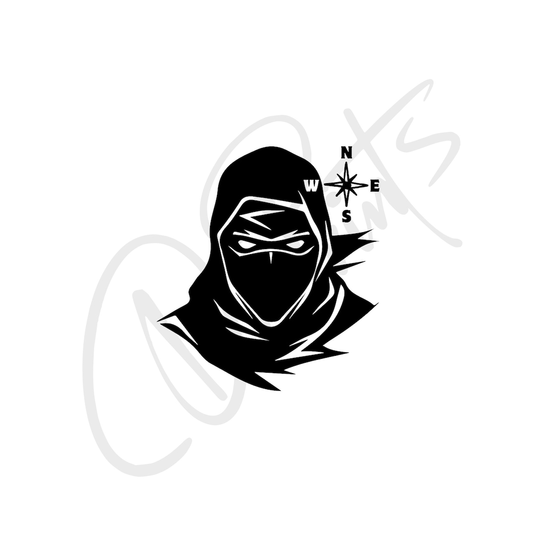 Ninja Car Decal Ninja Car Sticker Ninja Decal Ninja Sticker Compass ...