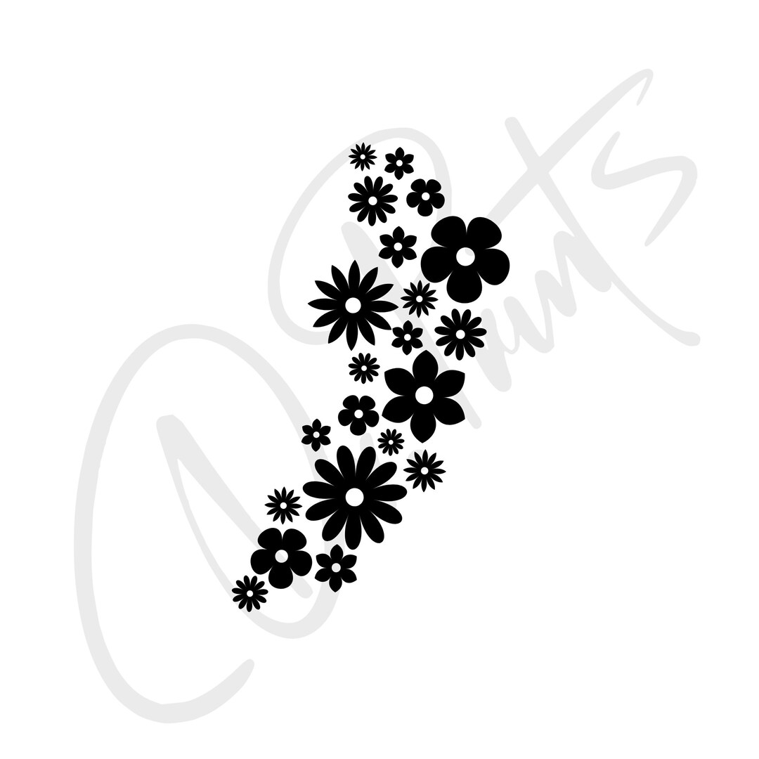 Flowers Set of 2 Decal Flowers Car Decoration Flowers Car Stickers ...