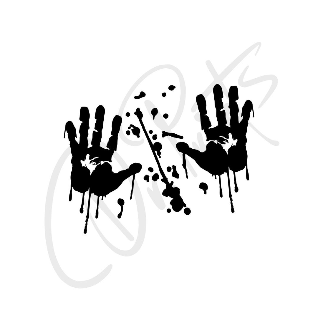 Bloody Hands Decal Bloody Hand Car Sticker Bloody Hand Car Decal ...