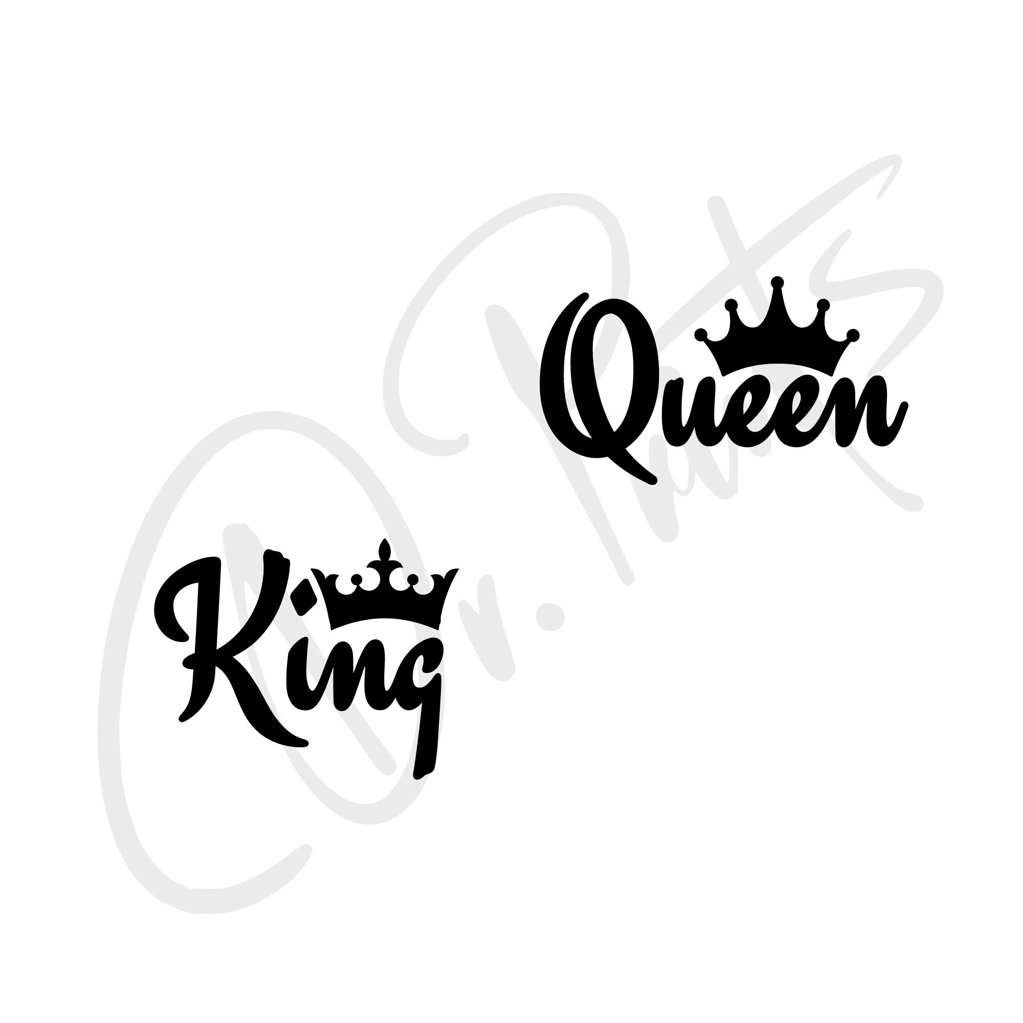 King Decal Queen Decal King Car Decal Queen Car Decal King and Queen ...