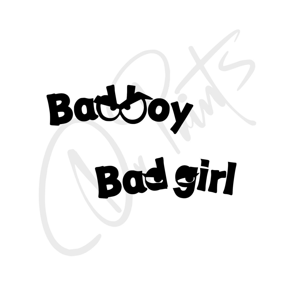 Bad Boy Decal Bad Boy Sticker Bad Girl Decal Bad Boy Sticker Bad Boy ...