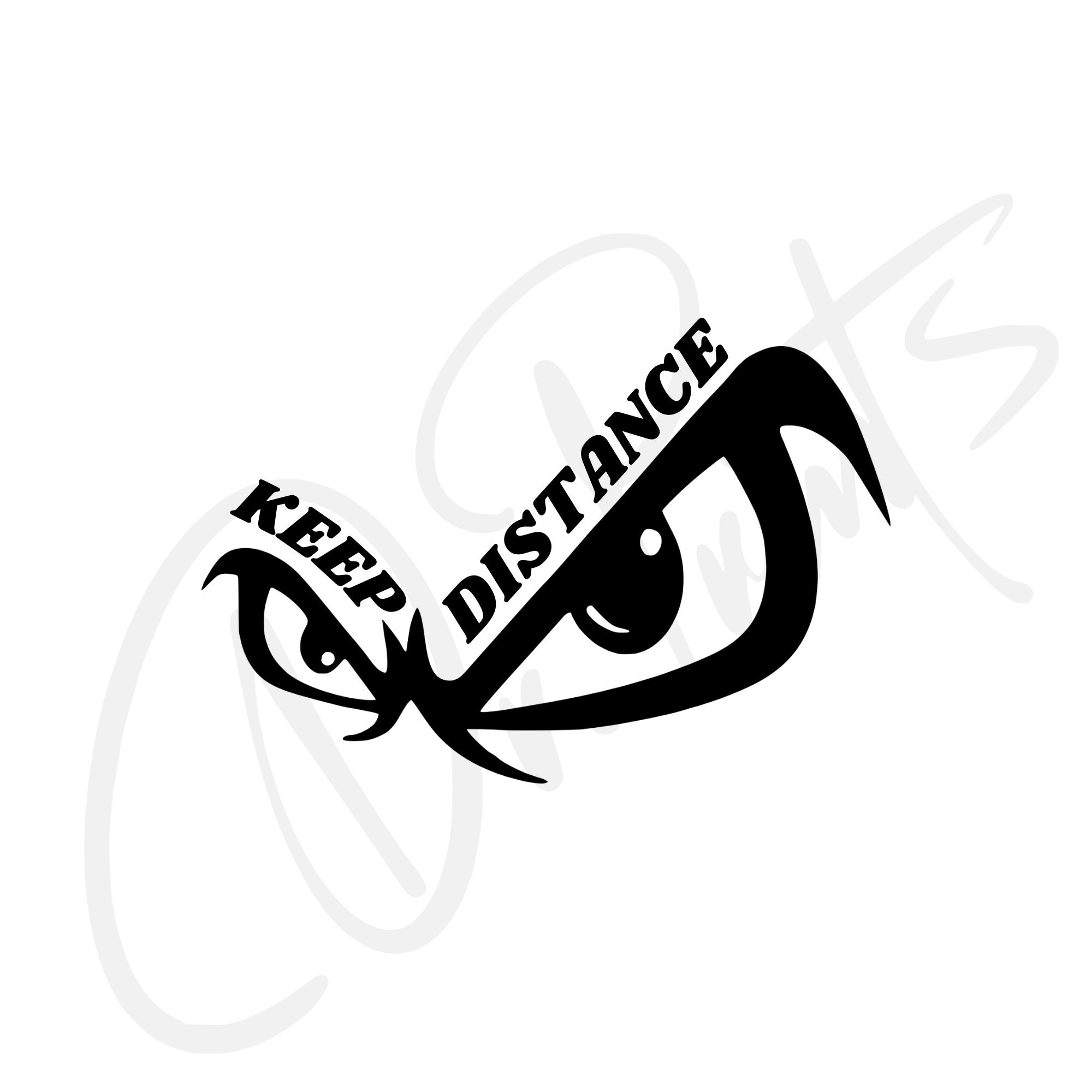 Keep Distance Car Sticker Keep Distance Car Decal Stay Away Car Sticker ...