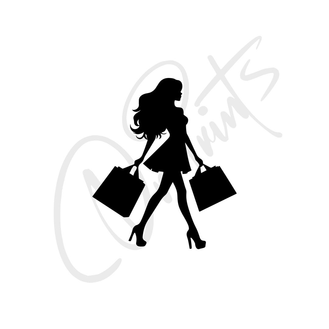 Shopping Girl Decal Shopping Girl Sticker Shopping Girl on Board ...