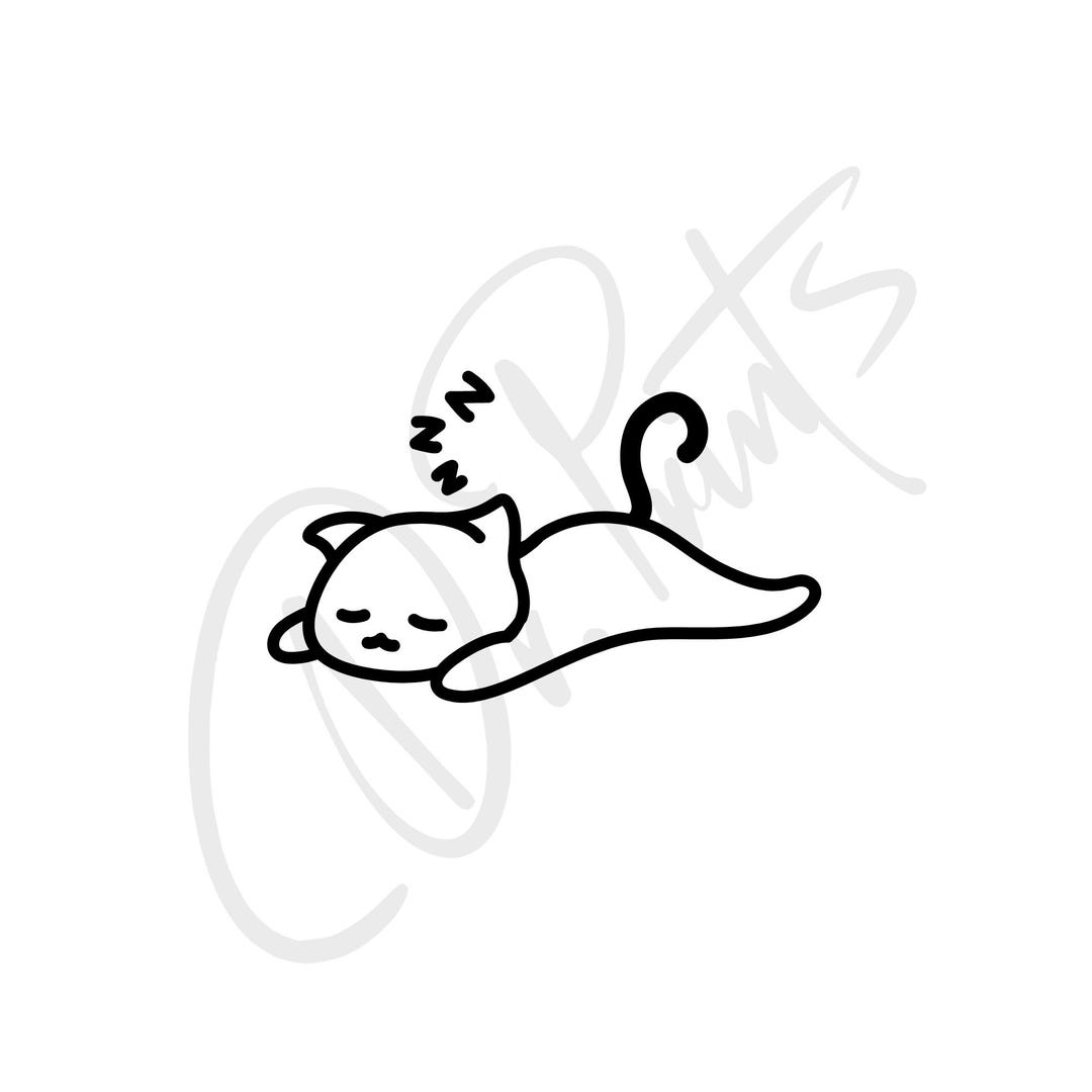 Sleeping Cat Sticker Sleeping Cat Decal Cat Car Sticker Cat Car Decal ...