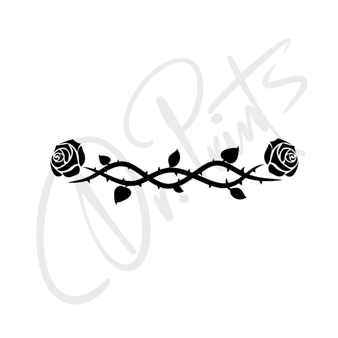 Rose Stripe Car Decal Rose Thorn Stripe Decal Rose Decal Rose Sticker ...